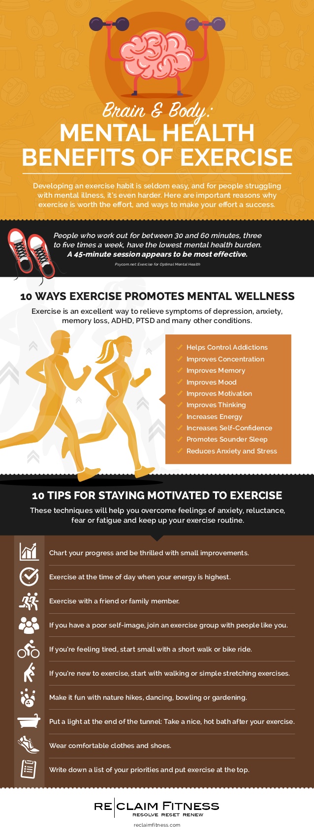 Brain & Body: Mental Health Benefits Of Exercise - Be Your Best, Well, Self